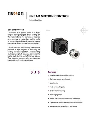 Ball Screw Brakes - Norman G Clark
